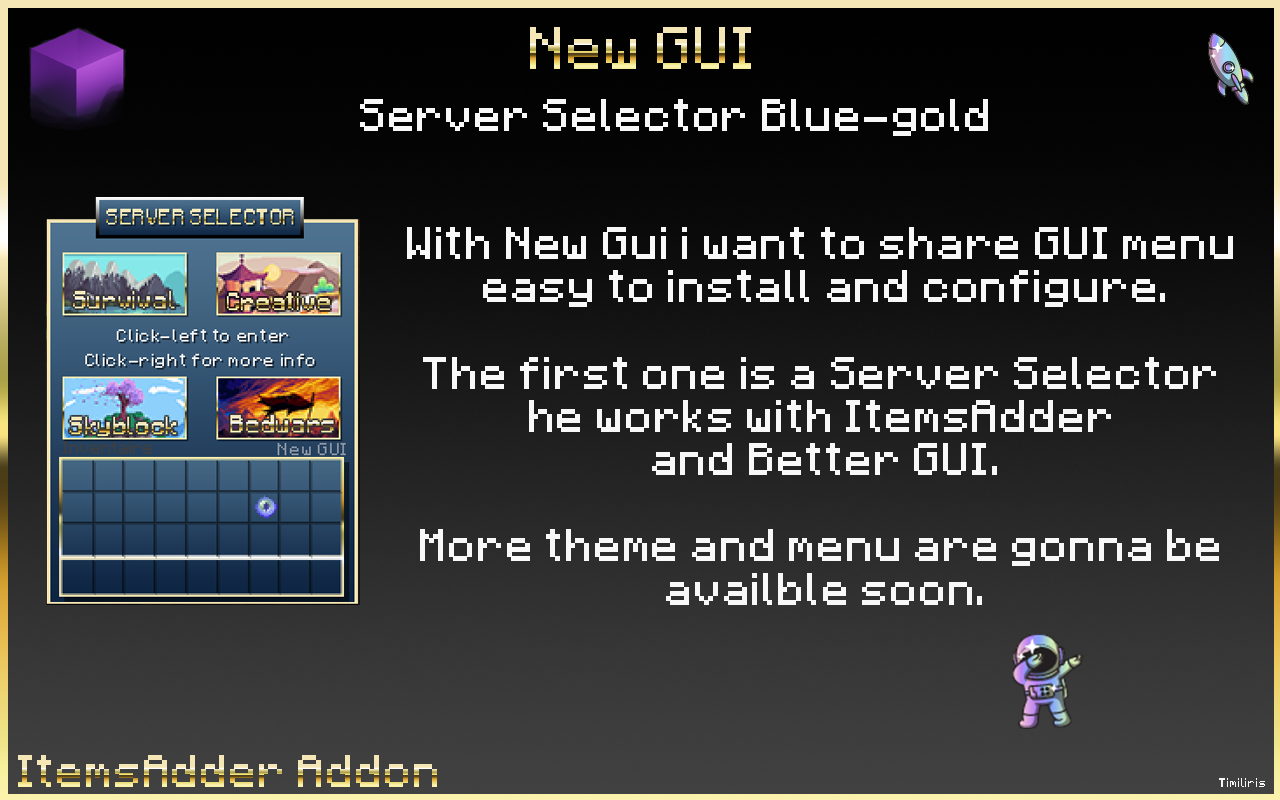 ⭐⭐ New Gui ⭐⭐ ItemsAdder Addon - Server Selector - Documentation ...