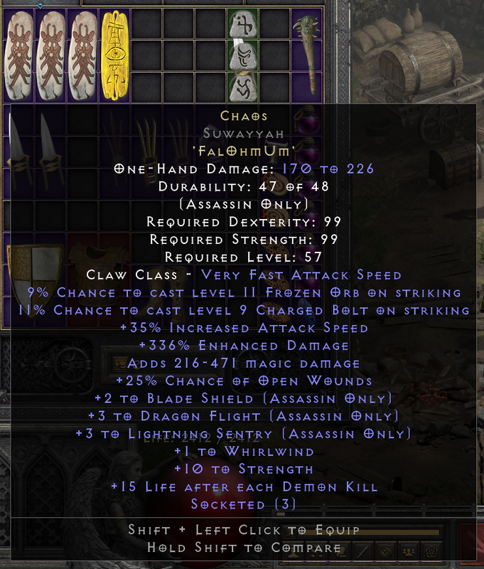 Gfg Ghost Sin Claws For Sale - Topic - d2jsp