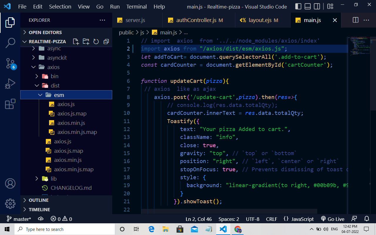 Nodejs I Have Some Problem When Importing Module In Mainjs File In Browser Stack Overflow