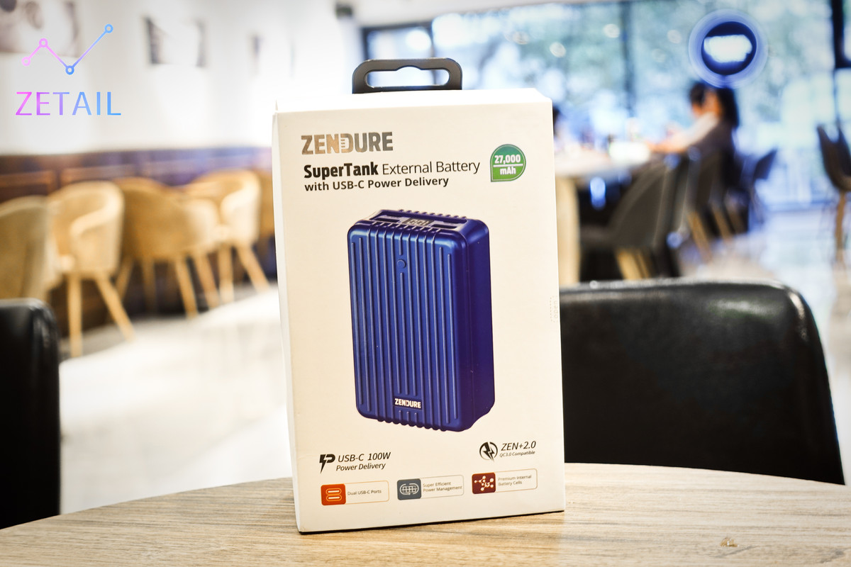 Zendure SuperTank 超大 100W 功率 27000mAh 電量快充行動電源 開箱體驗：充筆電、充手機、充平板，無所不能 ...