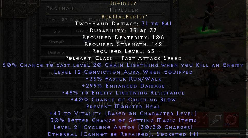 Iso Infinity Thresher - Topic - d2jsp
