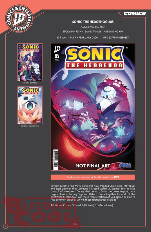 Updated: Official Solicitation For IDW Sonic Issue #85 & Covers - Sonic ...
