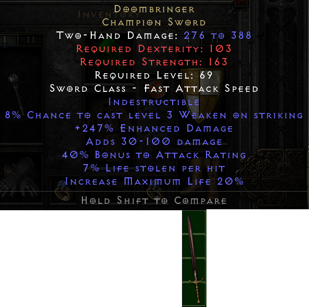 Doombringer Near Perfect - Topic - d2jsp