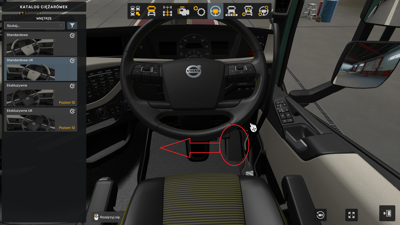 [Volvo FH4] Footrest in UK version [0263630] - SCS Software