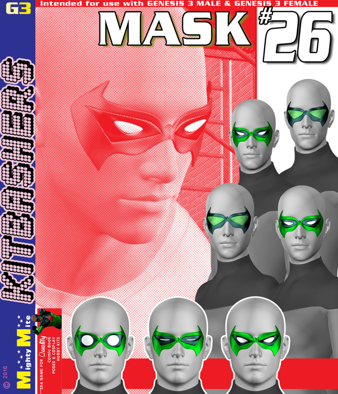 Mask 026 MMKBG3 2026 - Free Daz 3D Models