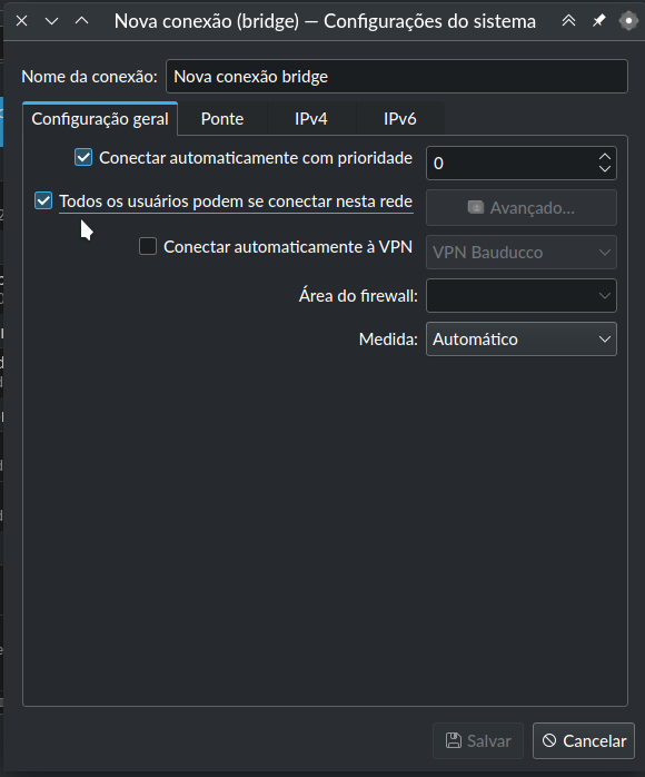 [DICA] Configurar rede Bridge no NetworkManager E/OU Cockpit e usar no Virt-Manager - BigLinux o ...