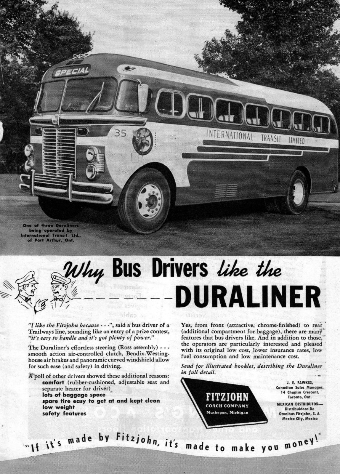 Fitzjohn 48 Duraliner Bus Drivers Like — Postimages
