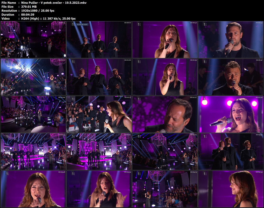 Melani Mekicar, Eva Boto, Taja Padežnik, Manca Druškovič, Nina Pušlar - V petek zvečer - 19.5. ...