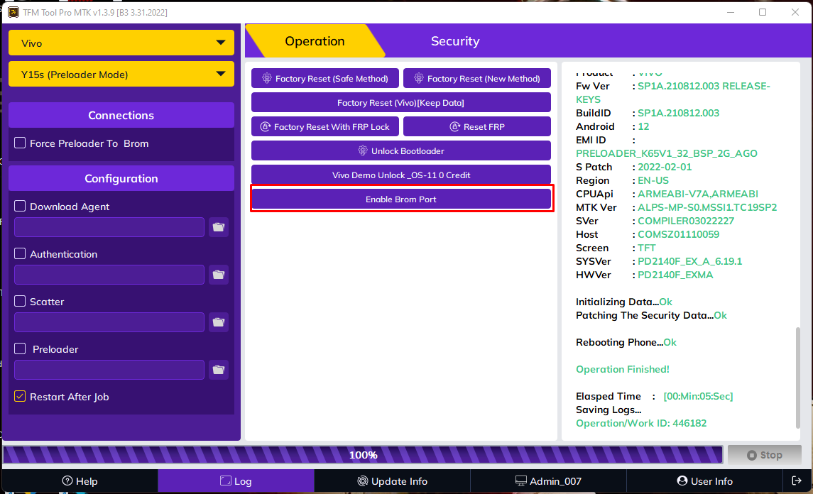 Tfm Tool Pro Mtk One Clcik V1 3 9 B3 Released Vivo Network Unlock