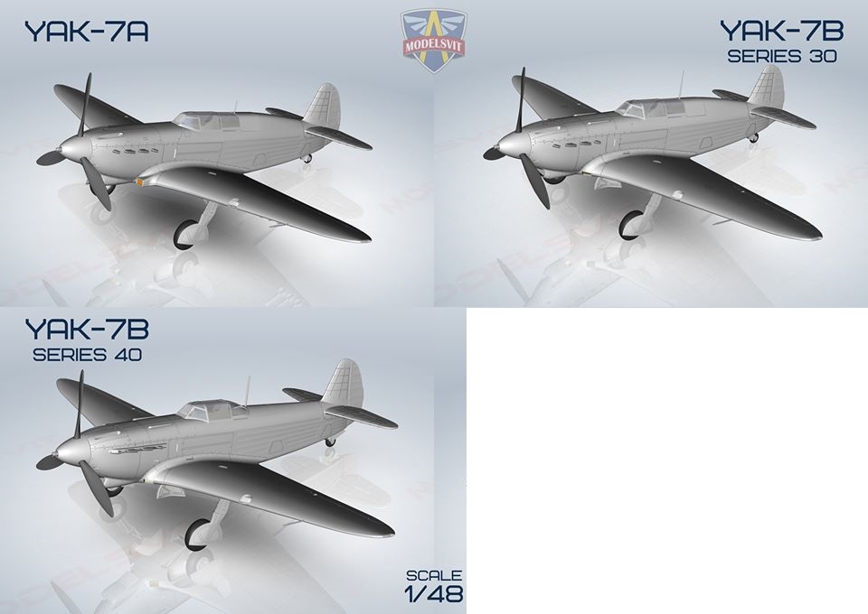 1/48 - Yakovlev Yak-7A & B by Modelsvit - 3D renders - release in 2021 ...