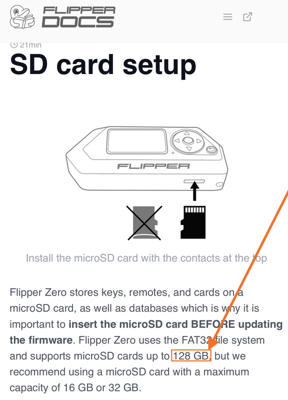 Does any one know the max SD card space the flipper zero supports? : r/flipperzero