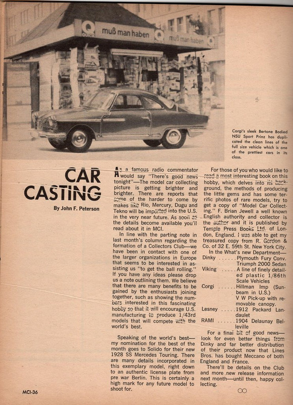 Model Cars Illustrated - August 1964 | SlotForum