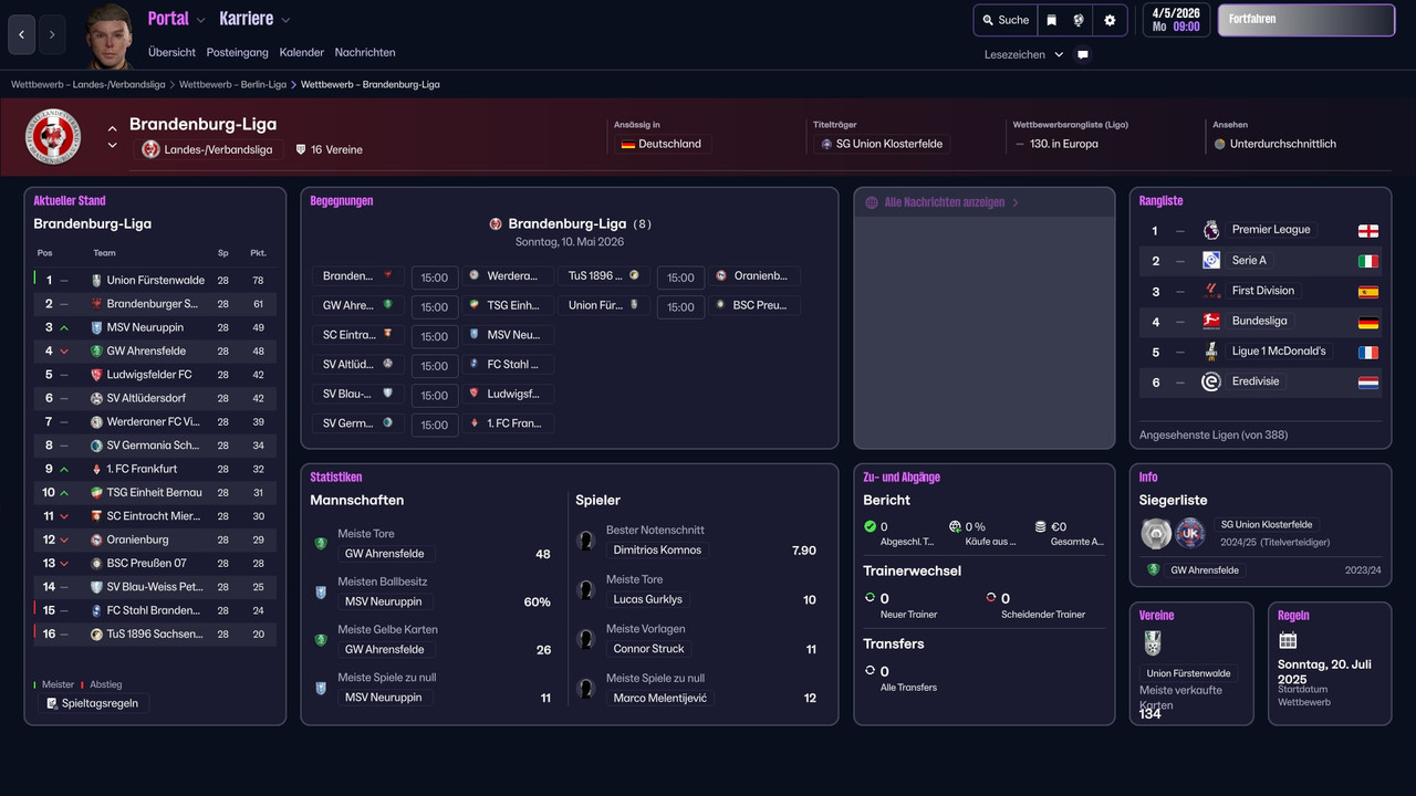 FM26 - German Football League System (Database completo Germania)