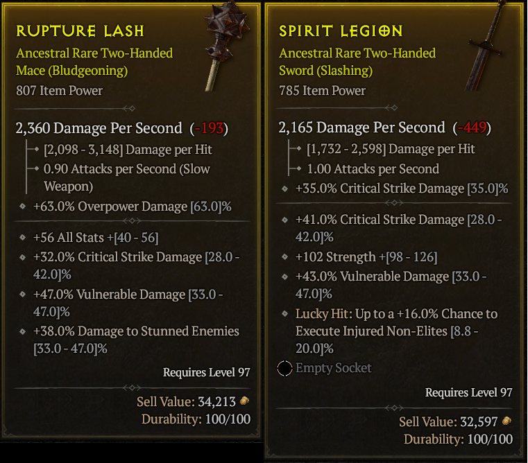 Ft: 807 2h Mace 3/4 (gg) & 785 2h Sword 3/4 (gg) - Topic - d2jsp