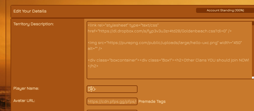 Den Background, images, HTML den description Help :|: Lioden