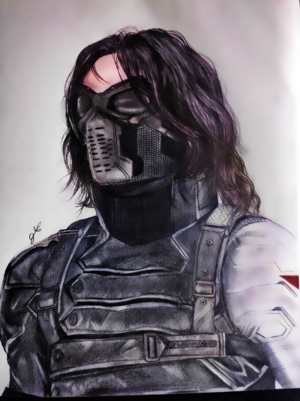 winter soldier drawing done by me