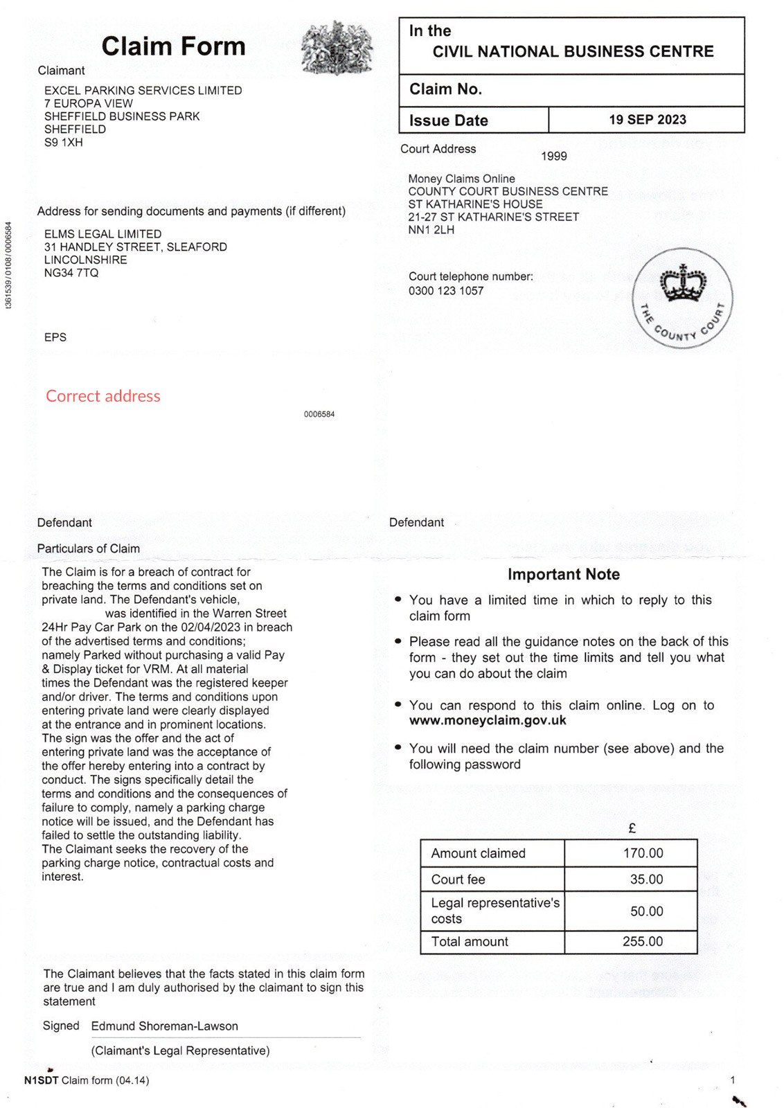 claim form — Postimages