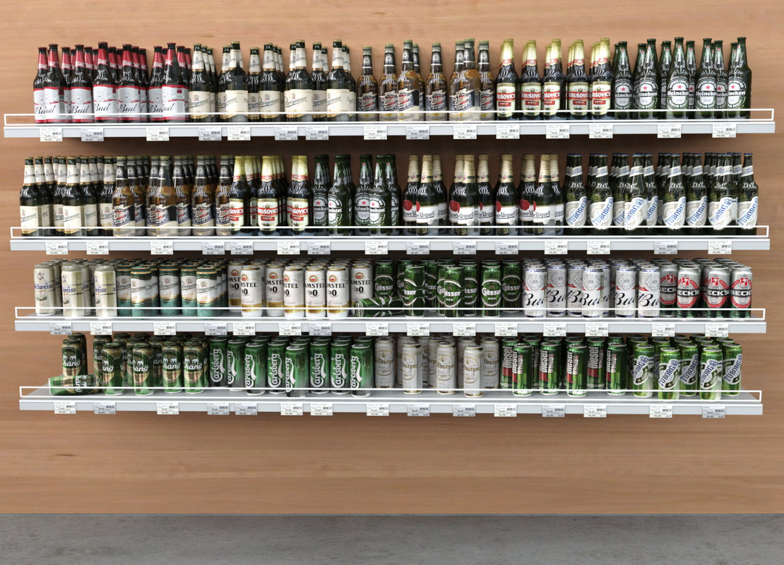 Beer Display Shelf - Free Daz 3D Models