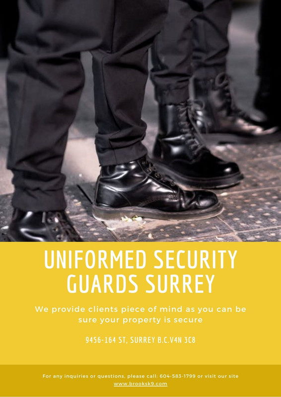Brooks K 9 Uniformed Security Guards Surrey — Postimages