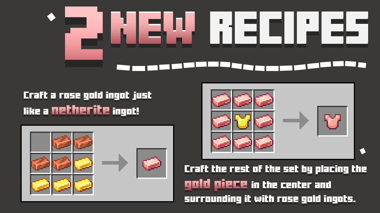 Rose Gold Update! Bring pink into your world 1.21.11 Minecraft Data Pack