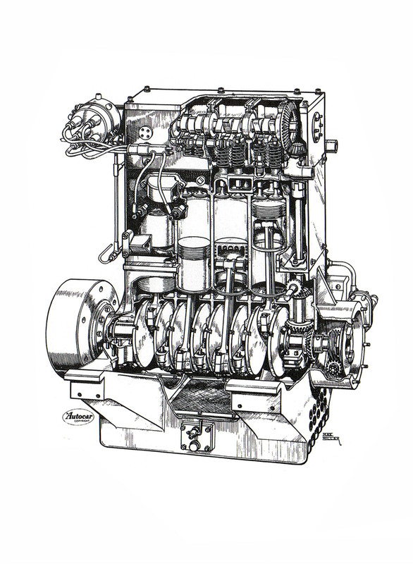Bugatti Type 37 engine 1925 Artist, Max Millar — Postimages
