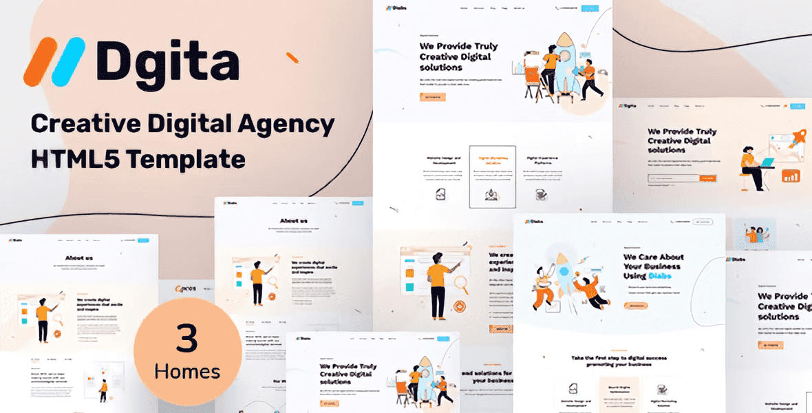 Dgita - Creative Digital Agency HTML5 Template – Bliter GPL