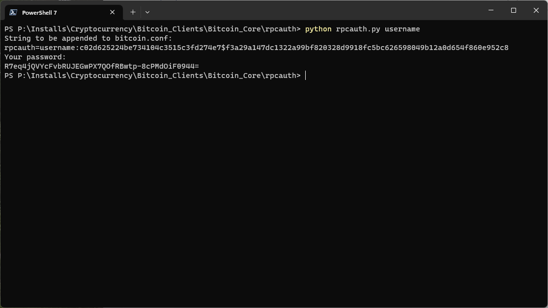 Please help with Bitcoin Core CLI