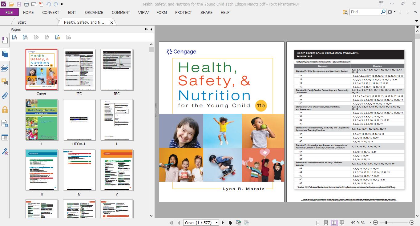 Health, Safety, and Nutrition for the Young Child 11th Edition Marotz ...