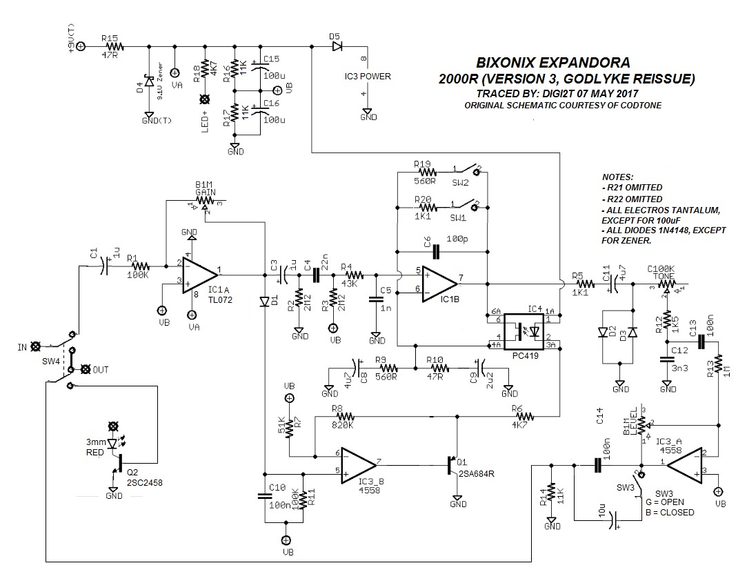 2001 R schematic — Postimages