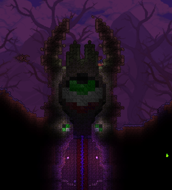 I Made this Eater of Worlds themed Hellevator : r/Terraria