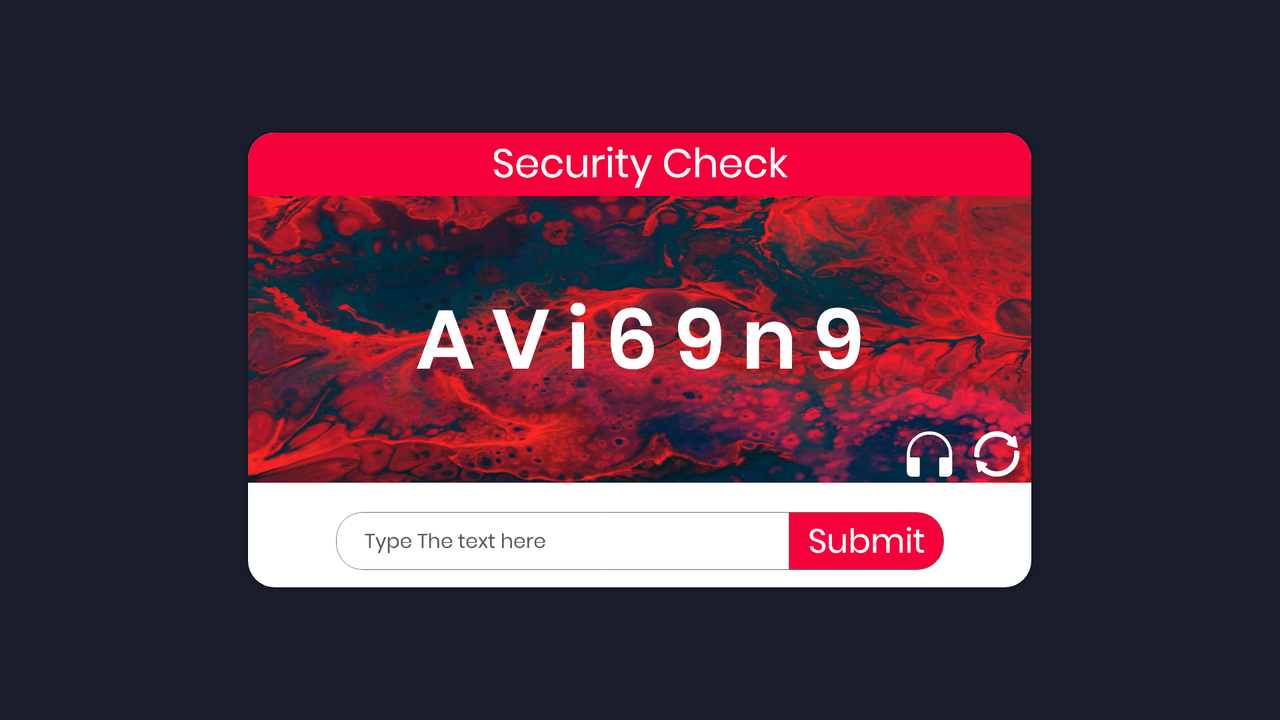 Github M Mourouhcreate A Text Captcha Using Html Css Javascript