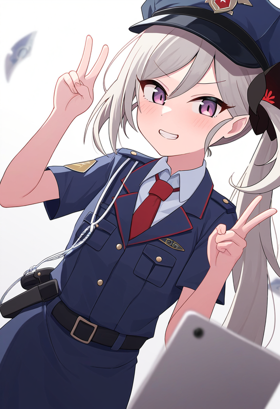 depth of field, 1girl, [[[mutsuki (blue archive)]]], blue archive, {{{{police un s 2307993585 ...