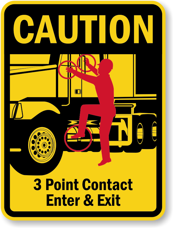3 point contact sign — Postimages