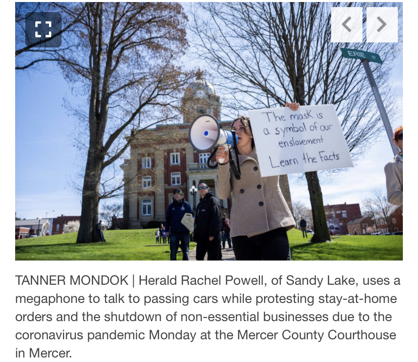 I found some newspaper pics of Bullhorn Lady (Rachel Powell ...