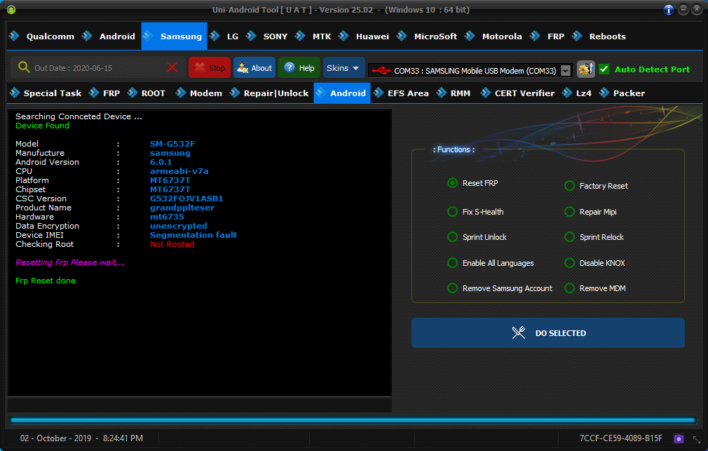 Samsung G532F Frp Reset Done BY Uni-Android Tool 25.2 - GSM-Forum