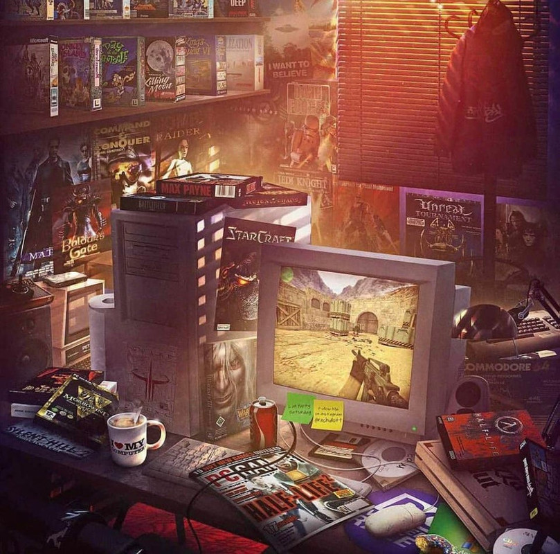 90s Gamer Room by Rachid Lotf : r/gaming