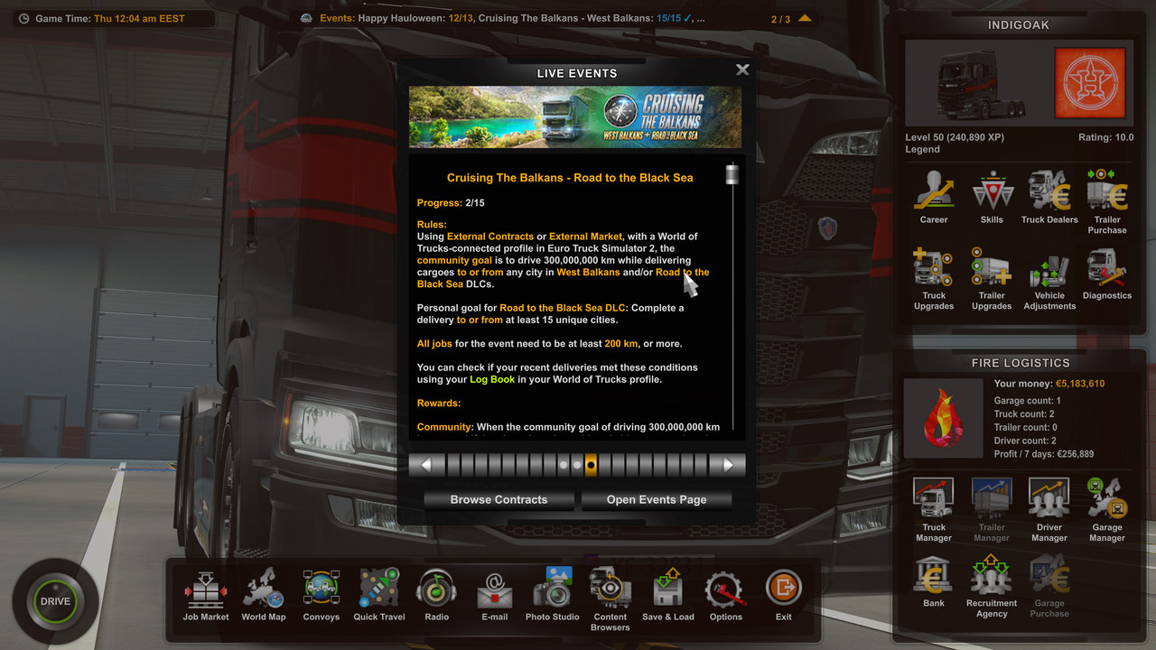 [Suggestion] The collapsed events tracker in-game should prioritize incomplete events - SCS Software