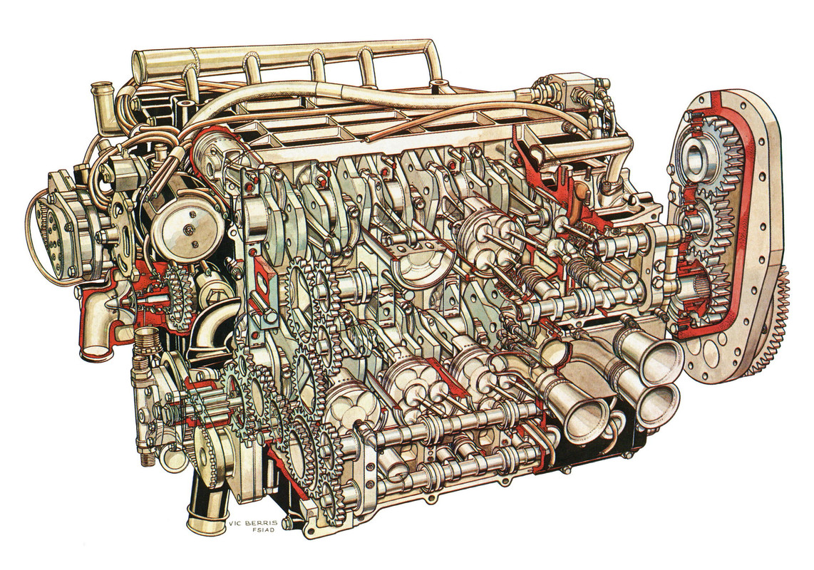 BRM H16 engine by Vic Berris Autocar 1977 08 2 — Postimages