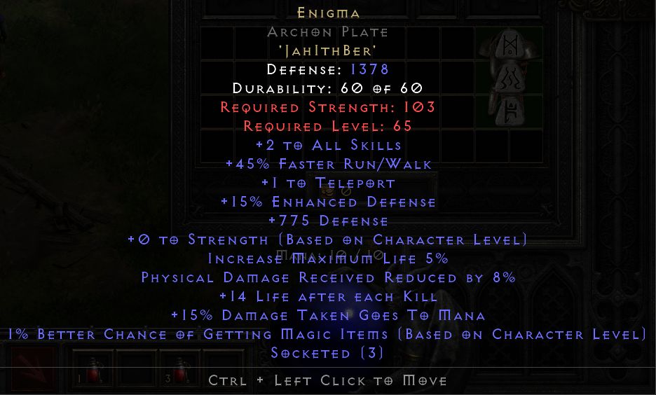 == Godly Perfect Enigma / Enigmas Ft == - Topic - d2jsp