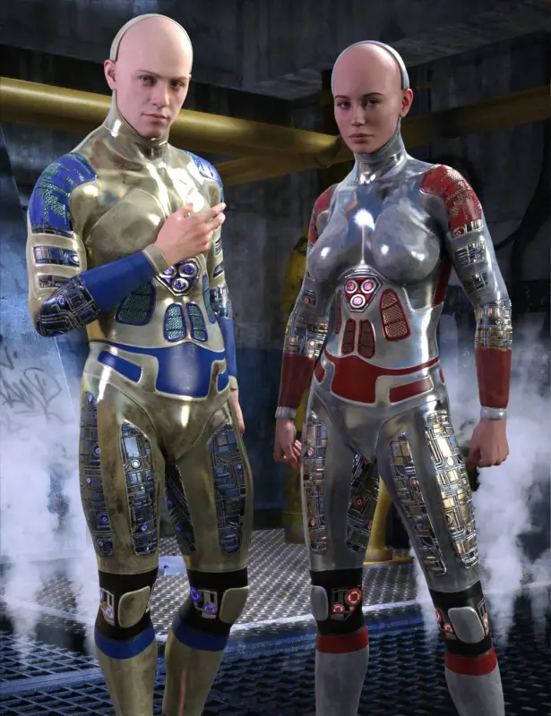 DC ASH Android Suit For Genesis 9 And 8 Female - Free Daz 3D Models