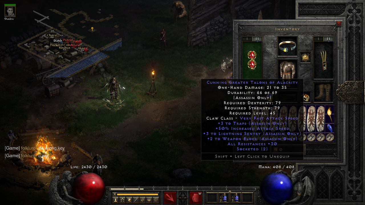 Iso: Mainhand Lld Trap Claw - Topic - d2jsp