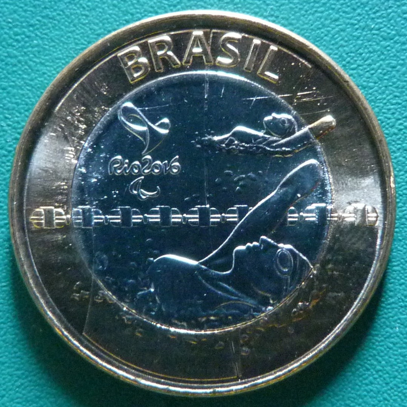 Brasil. Las monedas de los Juegos Olímpicos y Paralímpicos de Rio 2016.