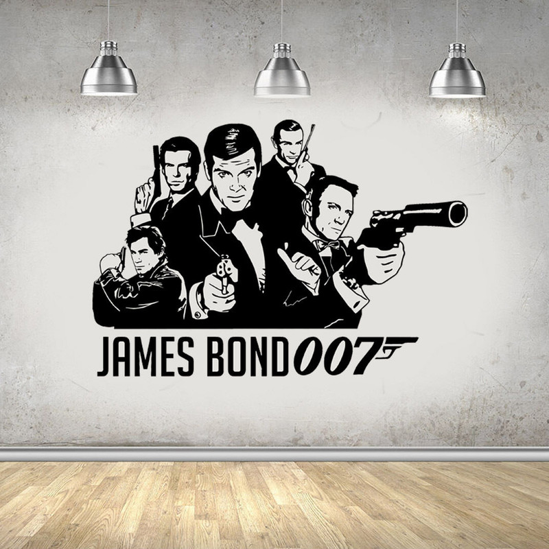 James Bond 007 1962-2015 DIY Wall Art Sticker/Decal 3279698571551 | eBay