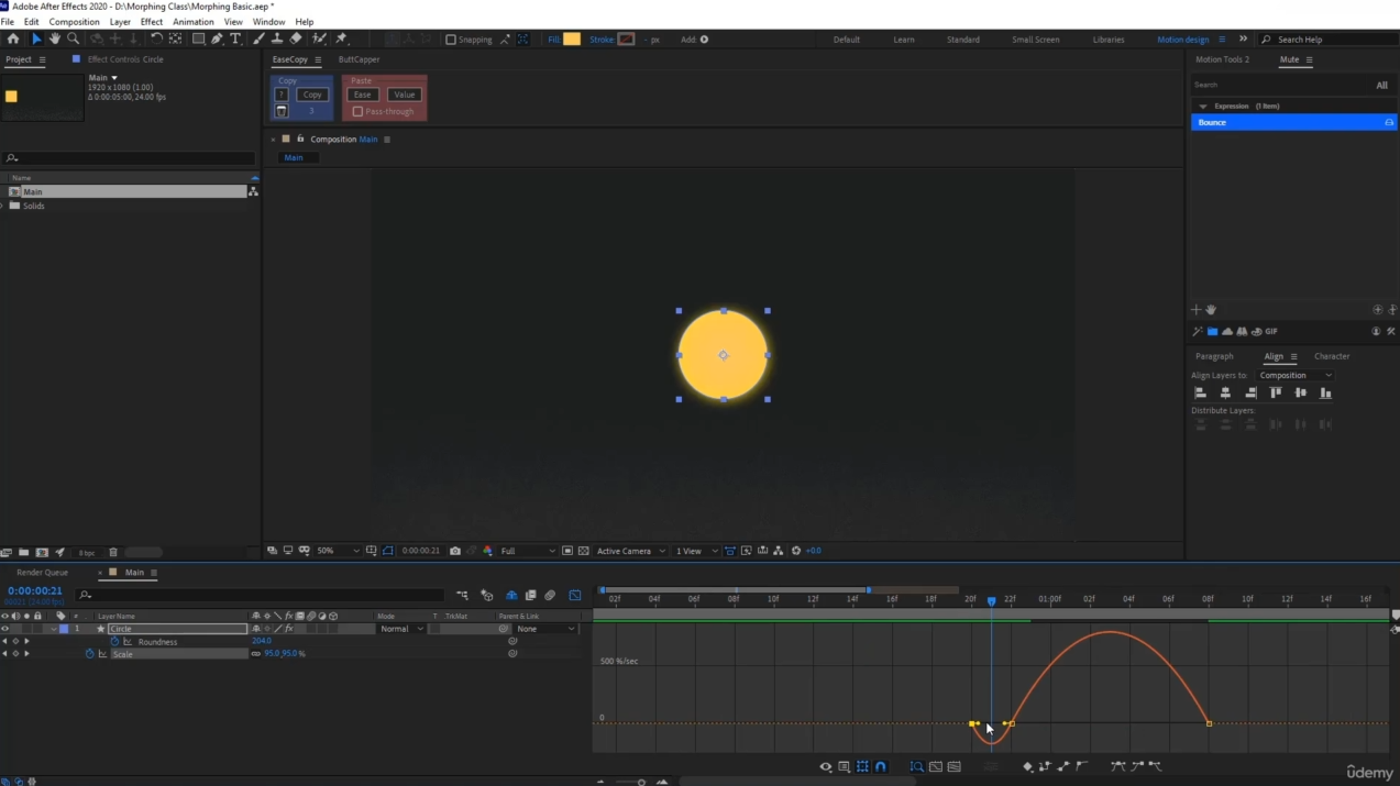 Morphen bei after effects, Shape Morph Tutorial in After Effects