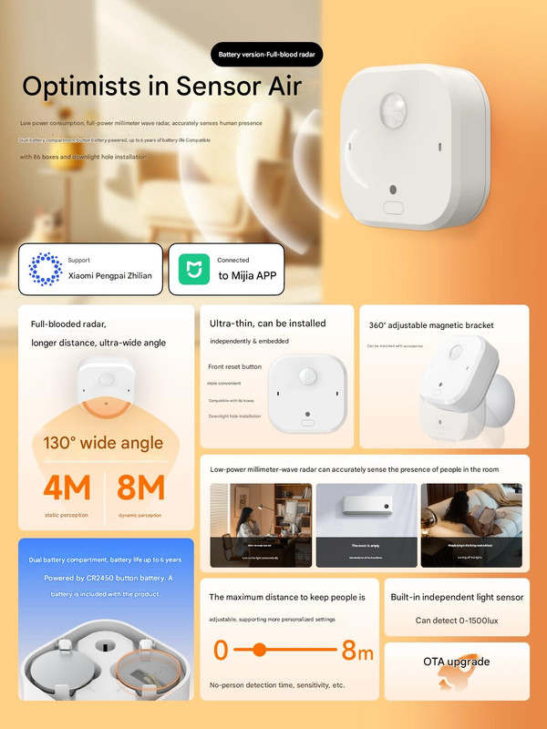 Xiaomi renueva su domótica con el sensor de presencia MiJia Lotte Air