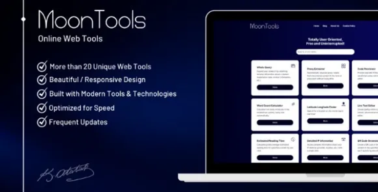 MoonTools – Online Web Tools PHP Script – Bliter GPL
