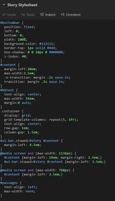 Grid Layout in PassageFooter : r/twinegames