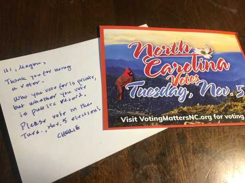 I got the best voter postcard today, great idea! Most impressive ...