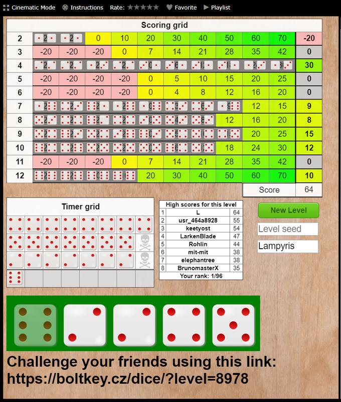 Risky Dice - A classic dice game of luck and strategy. Carefully choose ...