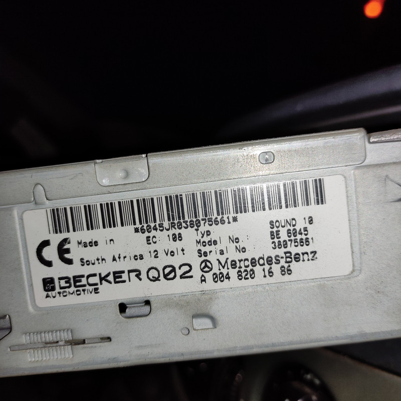 Radio code Mercedes Becker BE 6045 - MHH AUTO - Page 1